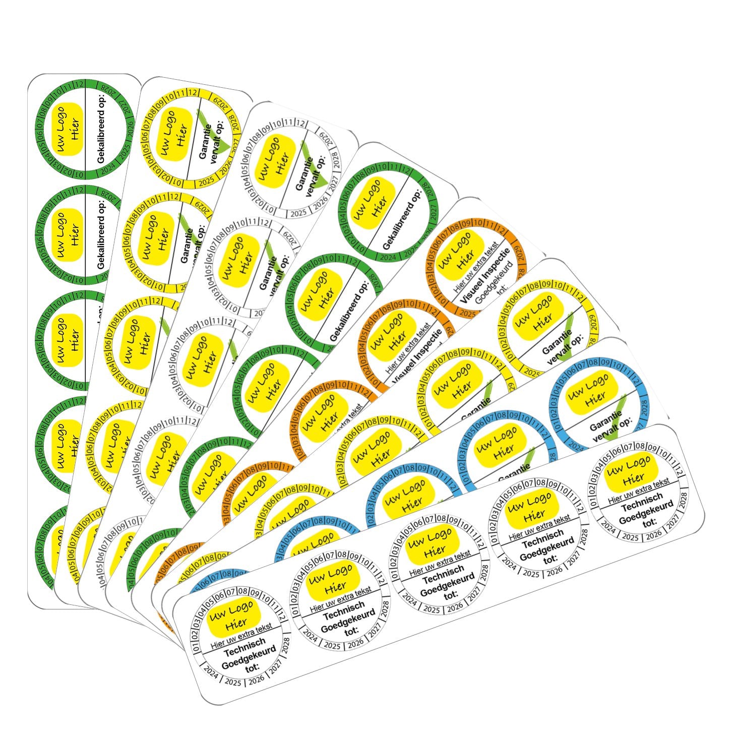 Gepersonaliseerde Keuringsstickers met eigen Logo en tekst – Ricard ...